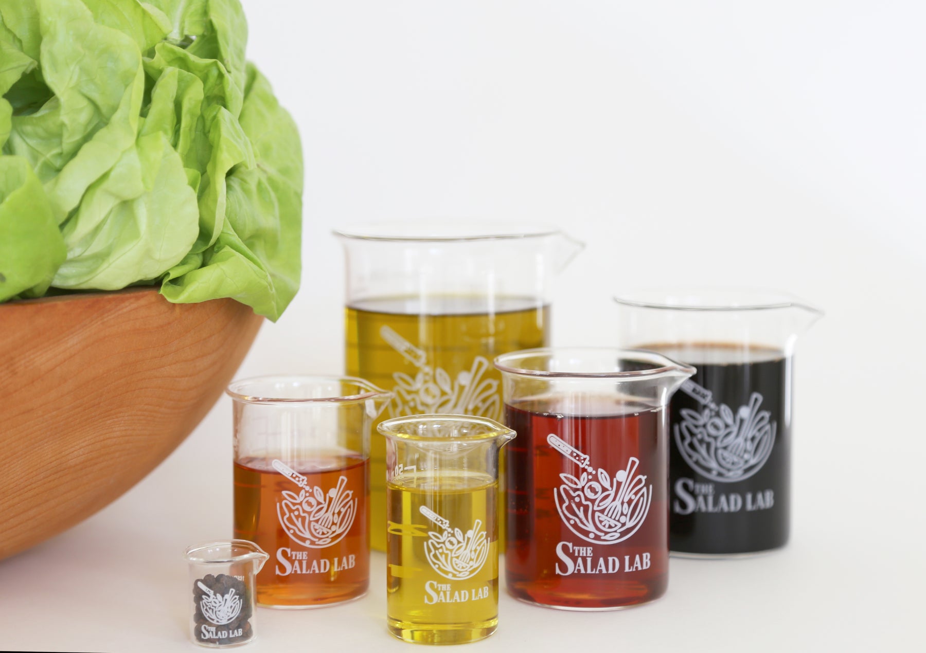 The Salad Lab 6 Piece Graduated Glass Beaker Set